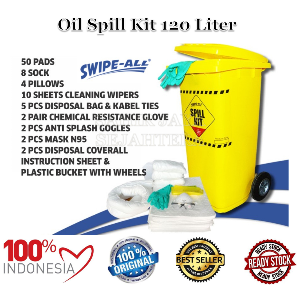Jual OIL SPILL KIT 120L SWIPE-ALL P89 Kemasan Box Harga Murah | Shopee ...