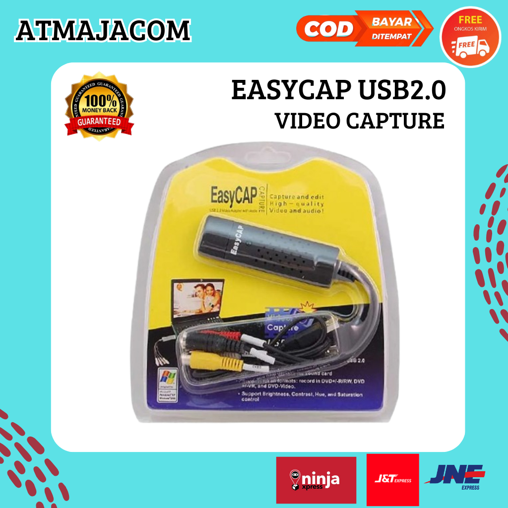 Jual EASYCAP VIDEO CAPTURE CARD USB2.0 - ALAT REKAM VIDEO - AV CAPTURE | Shopee Indonesia
