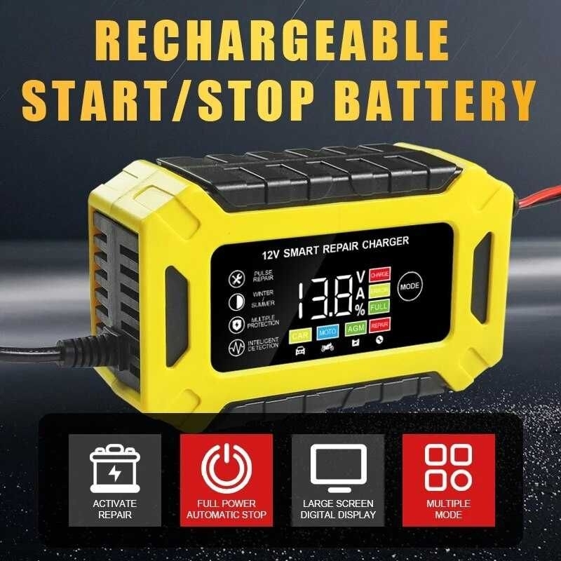 Jual Charger Aki Mobil Intelligent Battery Auto Repair Charger 12V - 1206-9-FUNCHOI | Shopee ...