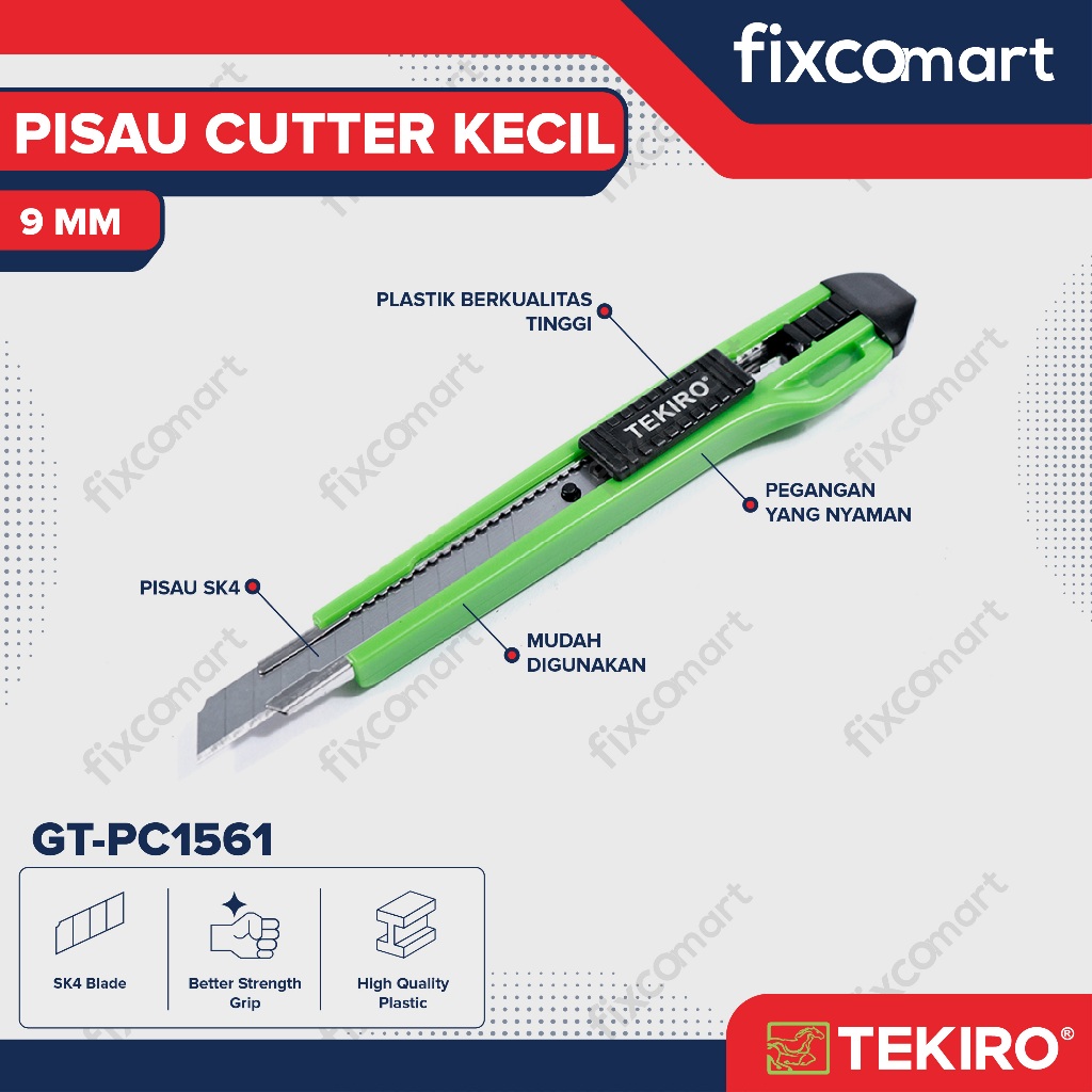 Jual Tekiro Pisau Cutter 9 Mm / Tekiro Knife Cutter / Pisau Kecil ...