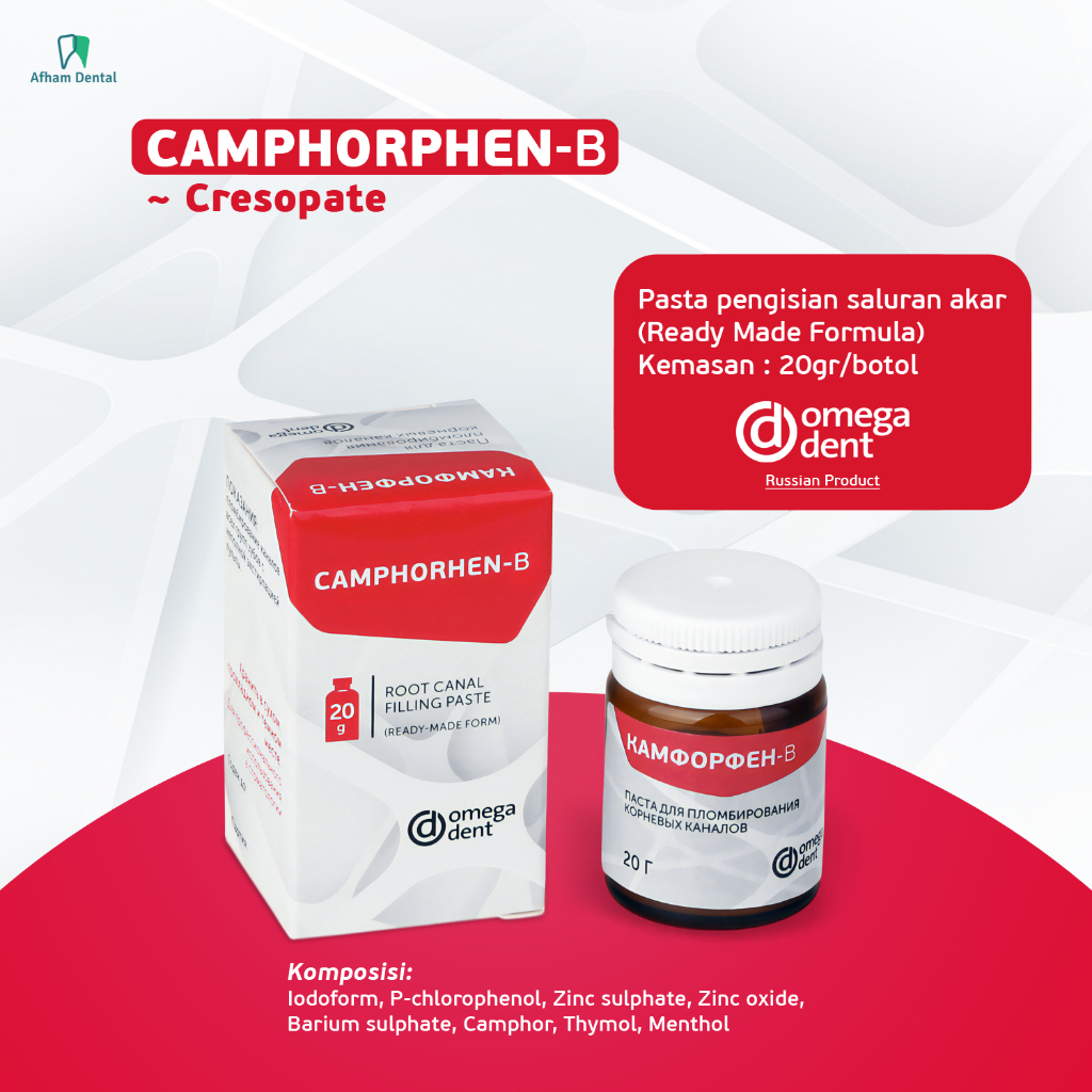 Jual AFHAM DENTAL CAMPHORPHEN-B OMEGADENT Bahan Pengisian Saluran Akar ...