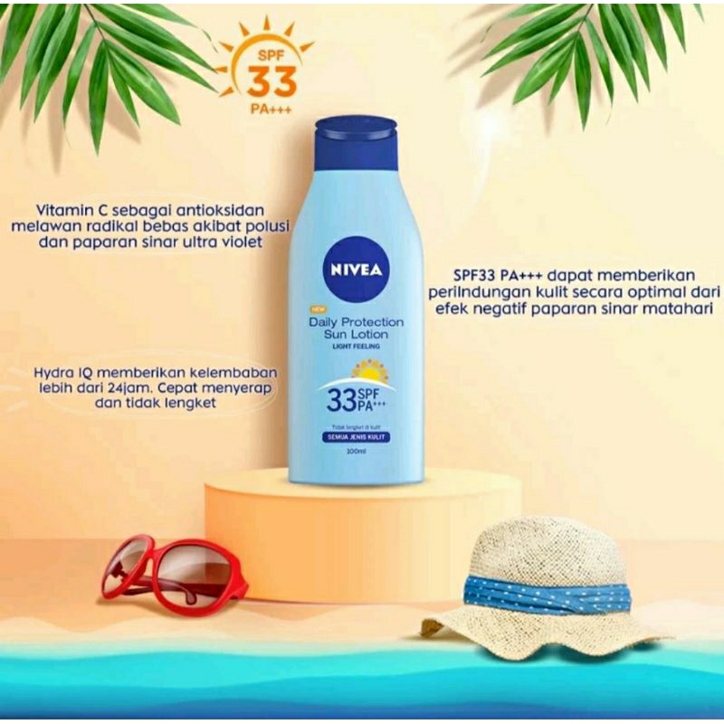 Jual Nivea Daily Sun Lotion SPF 33 PA+++ (sunblock badan) | Shopee ...