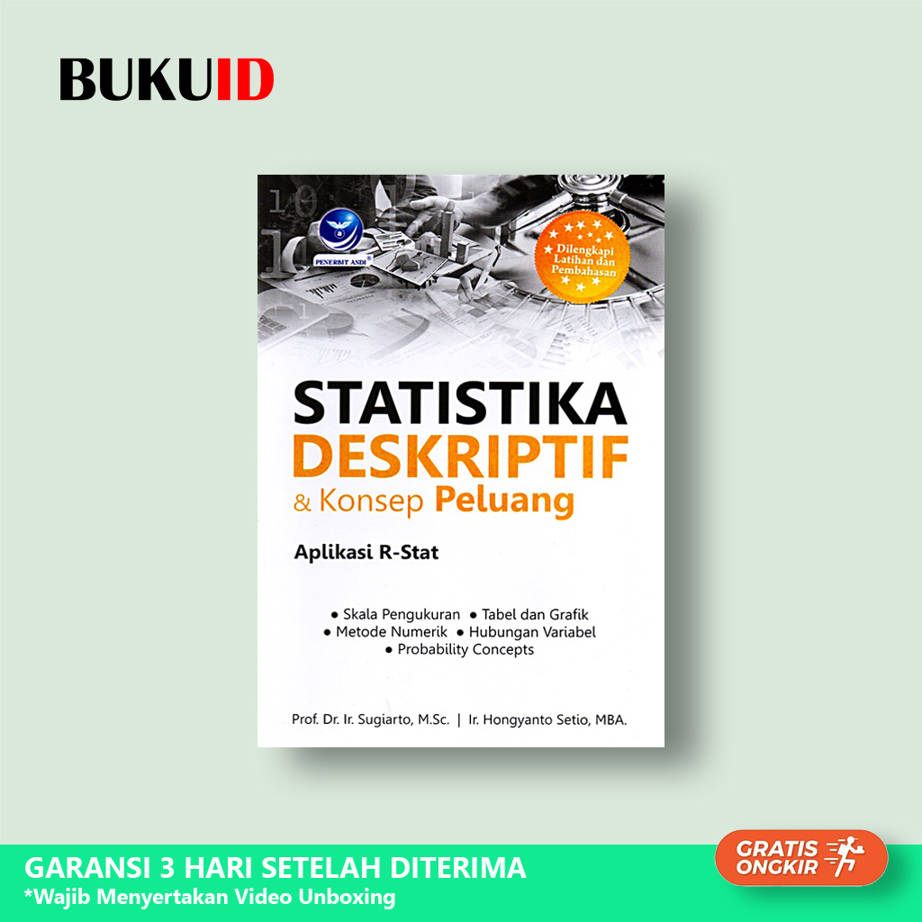 Jual Buku Statistika Deskriptif dan Konsep Peluang Aplikasi R-Stat - Original | Shopee Indonesia