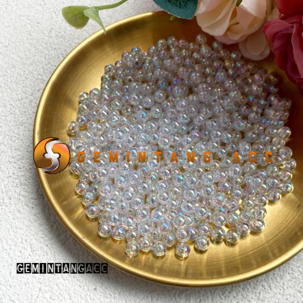 Jual Manik Mote Bulat Kilab AB Manik Bulat Bening 6mm 8mm | Shopee ...