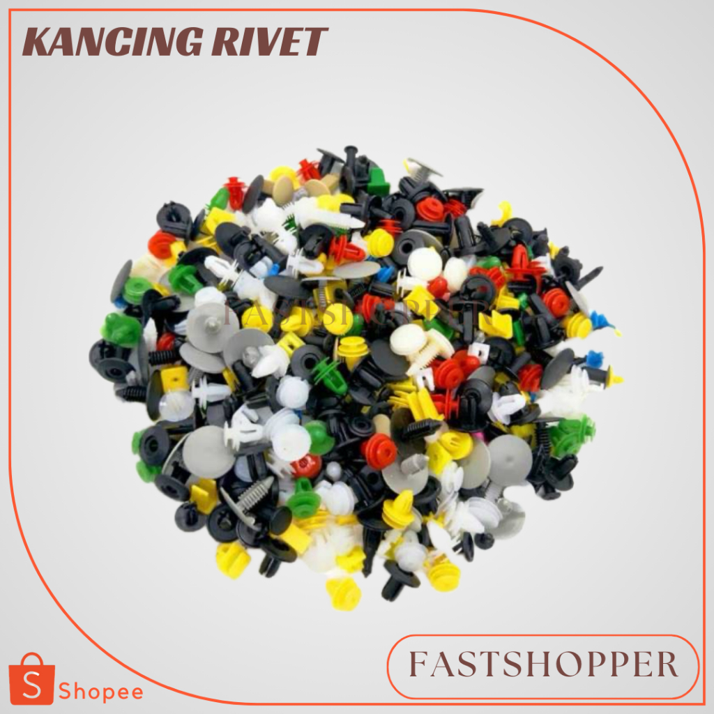 Jual KANCING KLIP RIVET BEMPER INTERIOR GRILL 1 PACK ISI 160 PCS ...