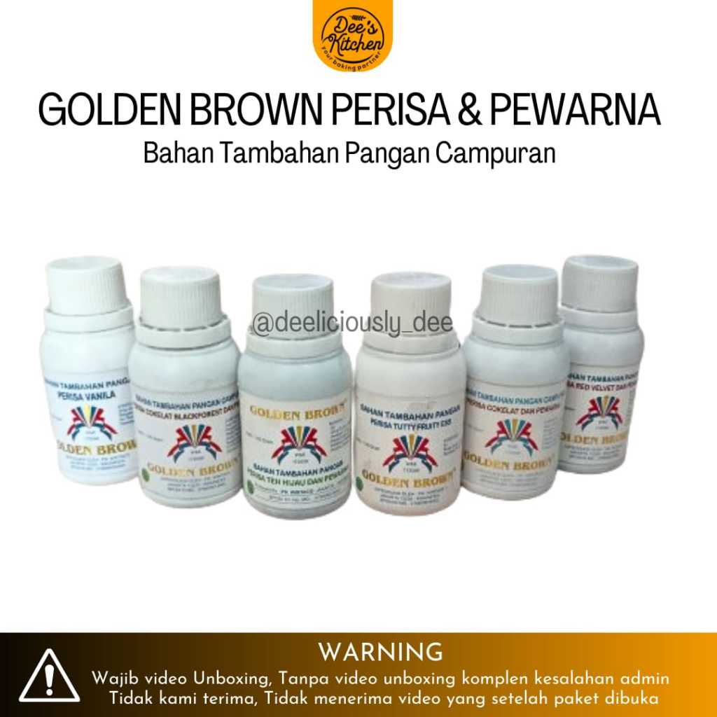 Jual !SALE! GOLDEN BROWN Pasta Perisa Makanan kemasan botol 100 gram ...