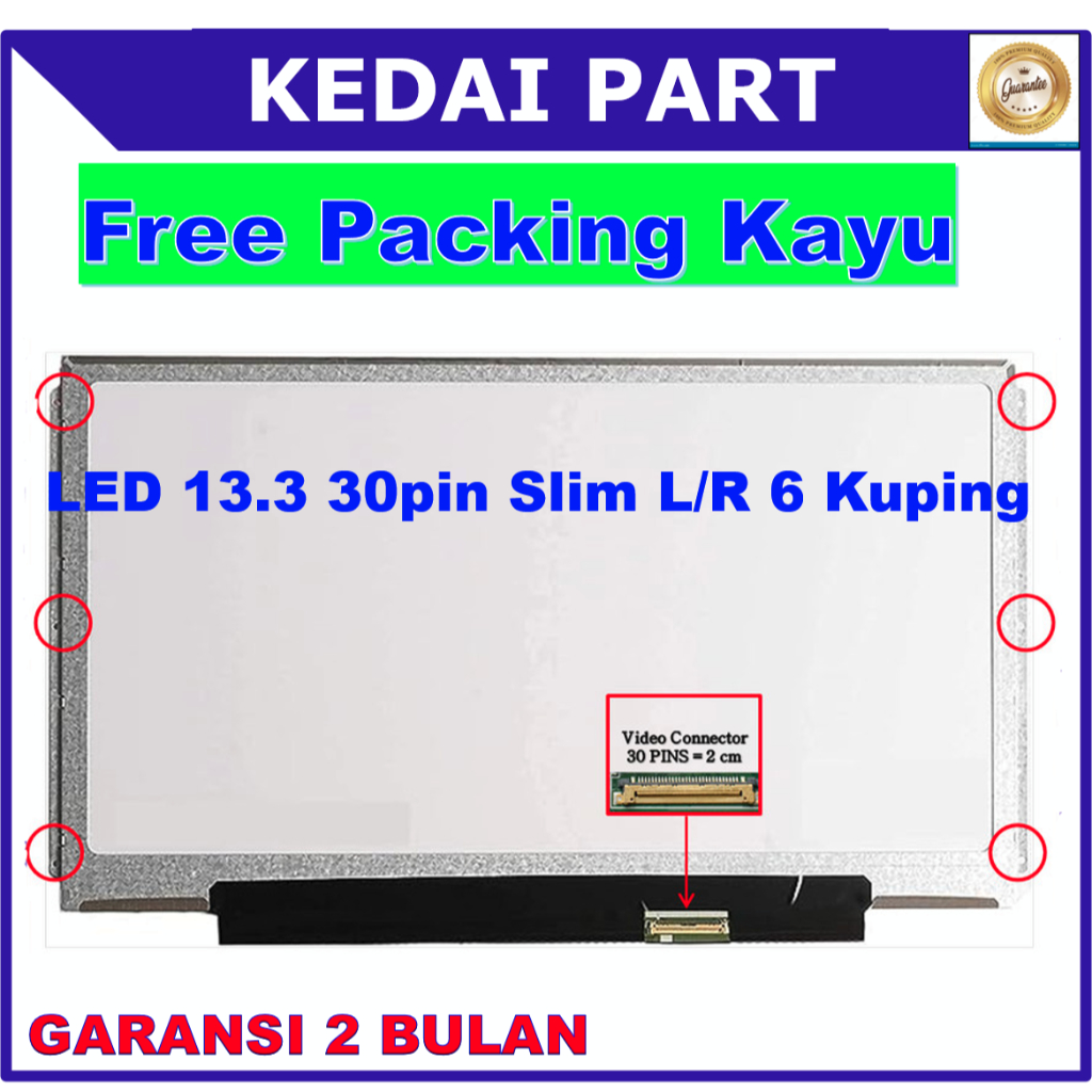 Jual LCD LED Samsung 13 Inch 13.3 Inch 30 pin Slim Kanan Kiri | Shopee ...