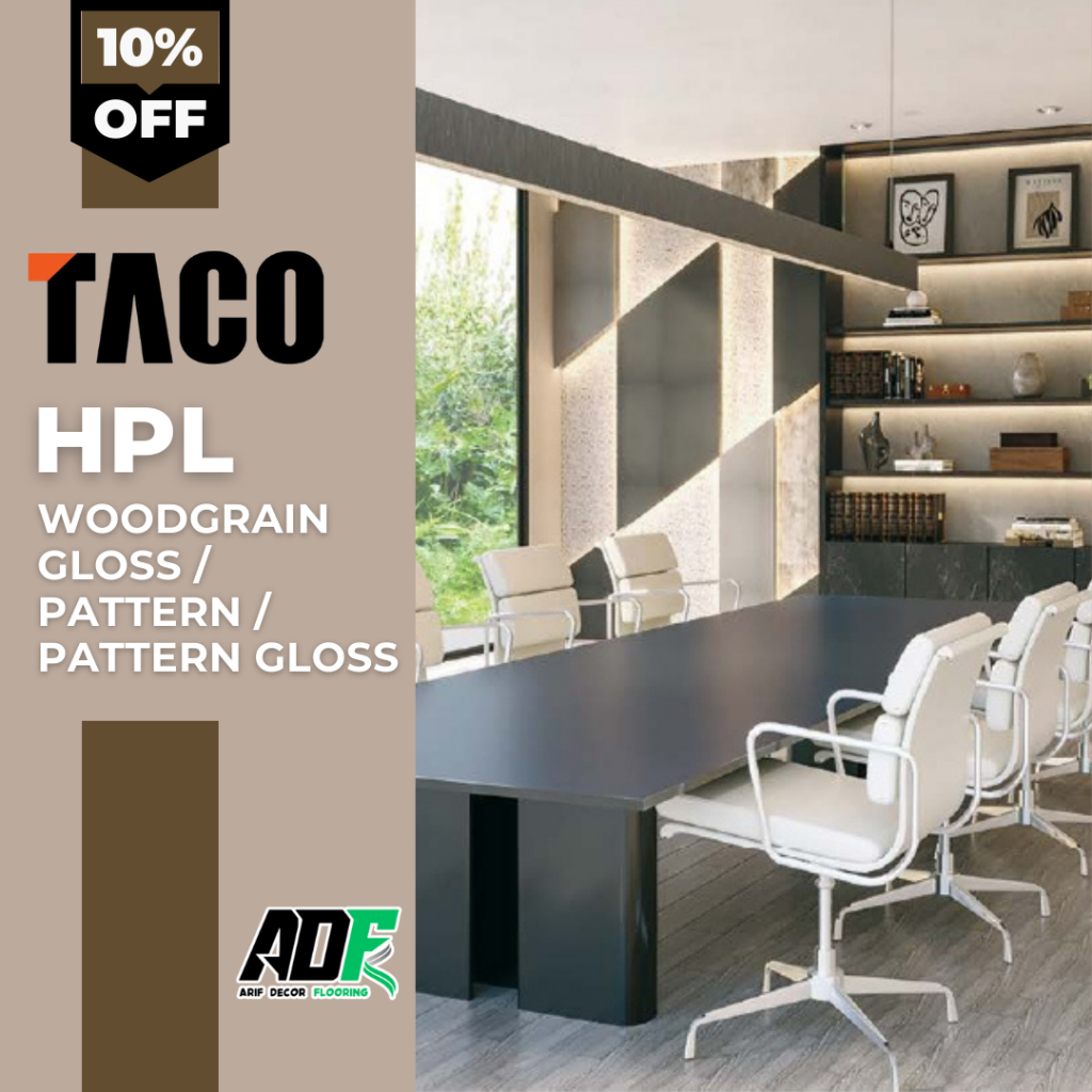 Jual HPL TACO WOODGRAIN / PATTERN GLOSS Pelapis Kayu Triplek MEJA ...