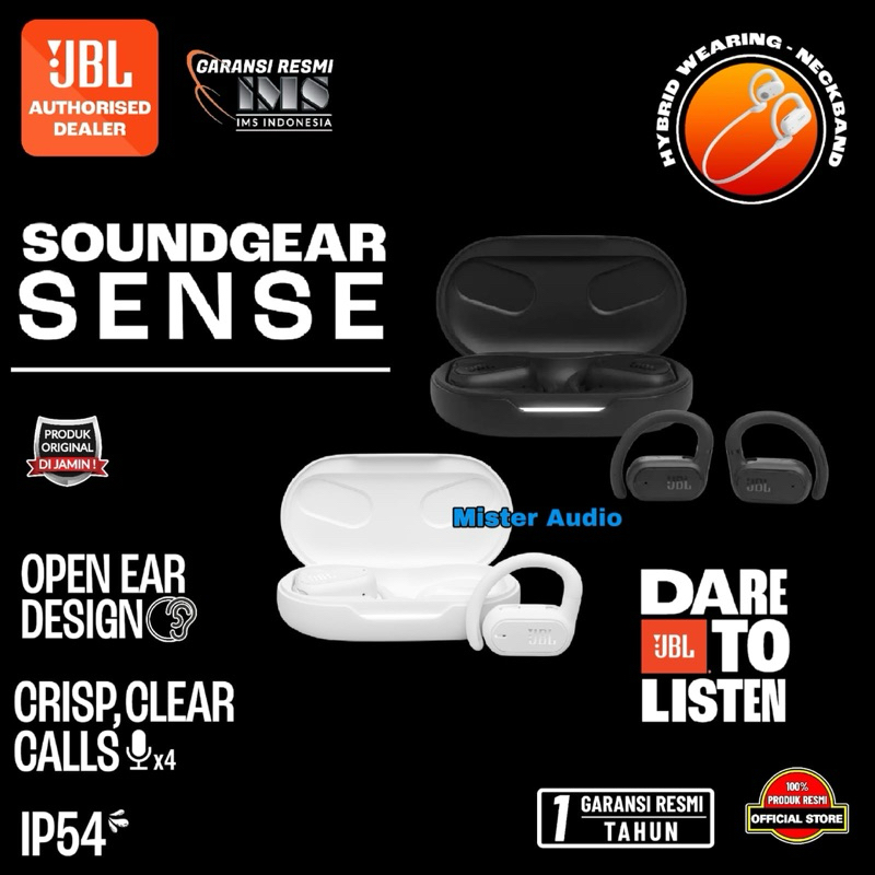 Jual JBL Soundgear Sense True Wireless Open-Ear Headphones with Hybrid ...