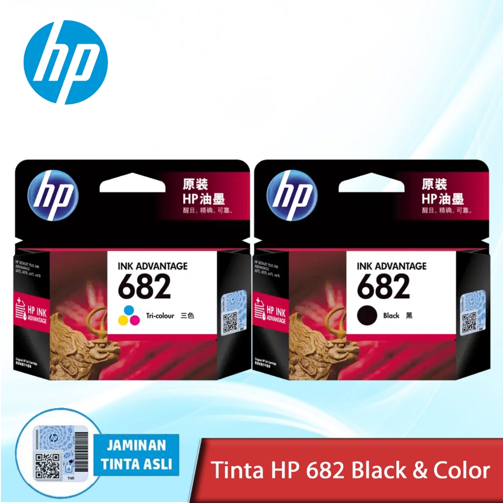 Jual Tinta Printer HP 682 Black | Tinta Printer HP 682 Tri Color ...