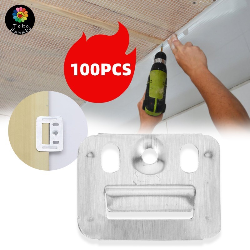 Jual 100 pcs clip WPC panel Wallpanel WPC Stainless Steel Clip | Shopee ...