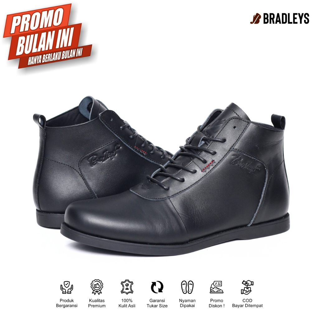 Jual Bradleys Proper - Sepatu Kulit Semi Boots Kasual Formal Pria ...