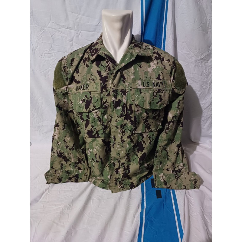 Jual Kemeja BDU PDL Loreng AOR Digital US Navy Amerika full patch ...