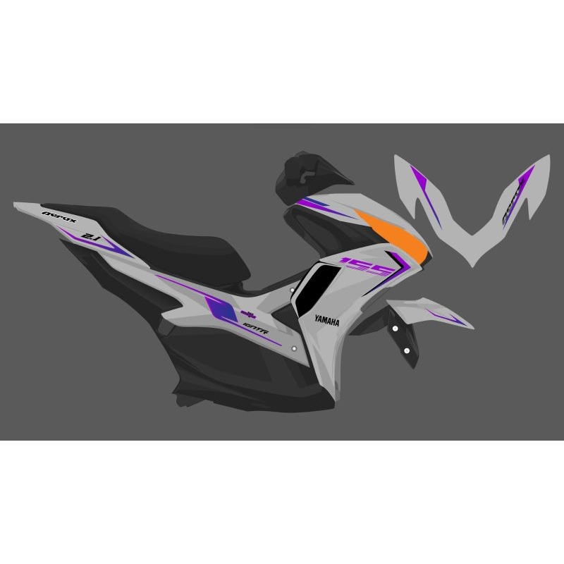 Jual STRIPING STICKER TRANSPARAN AEROX ALL NEW CONECTED | Shopee Indonesia