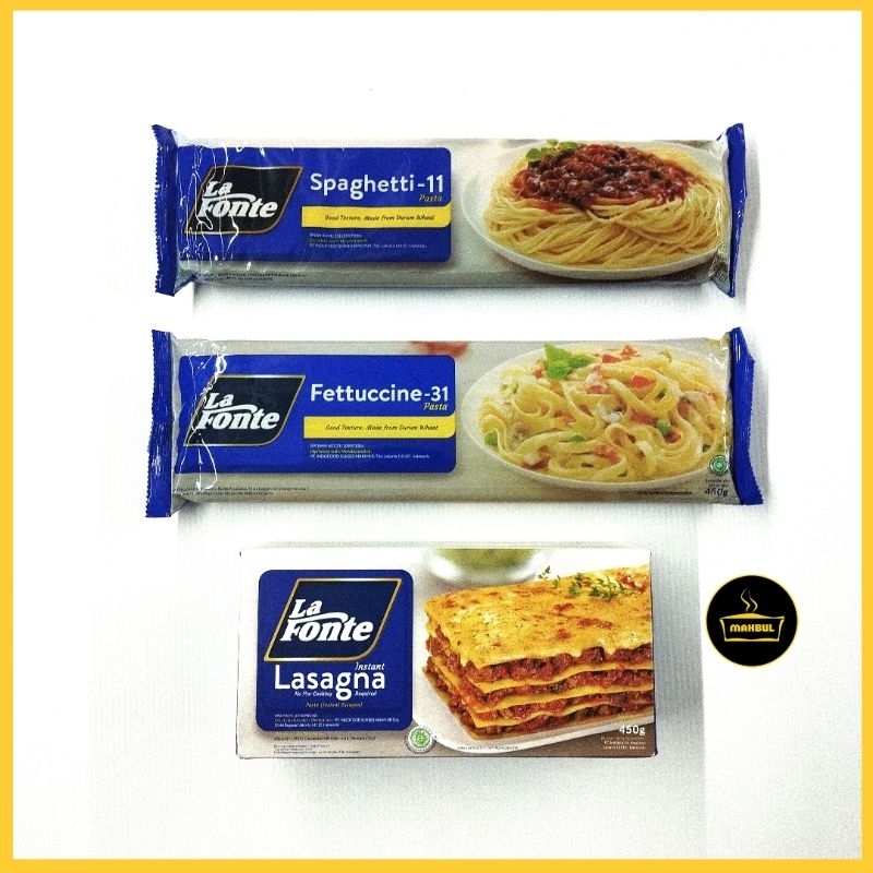Jual La Fonte Spaghetti-11, Fettuccine-31, Lasagna 450gr | Shopee Indonesia