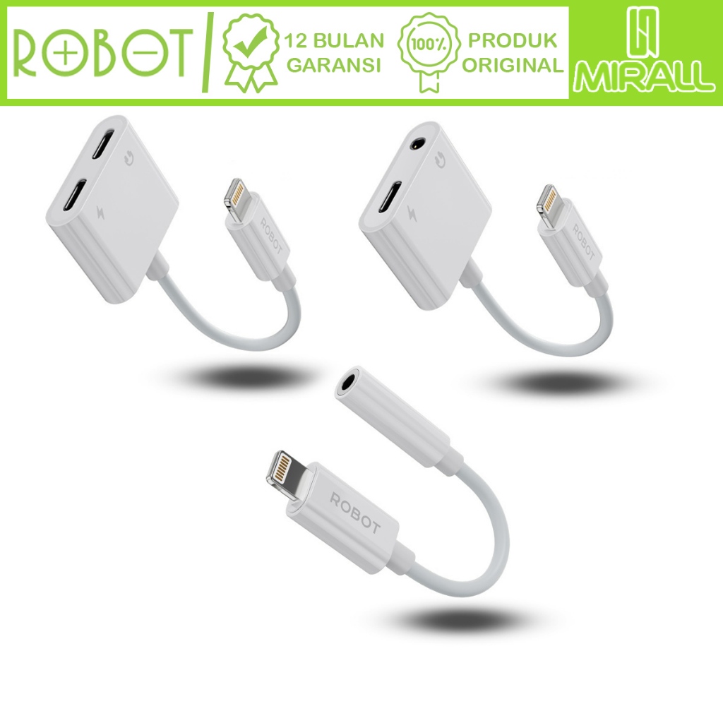 Jual ROBOT Adapter Converter Jack Audio 3.5mm + Lightning to Lightning ...