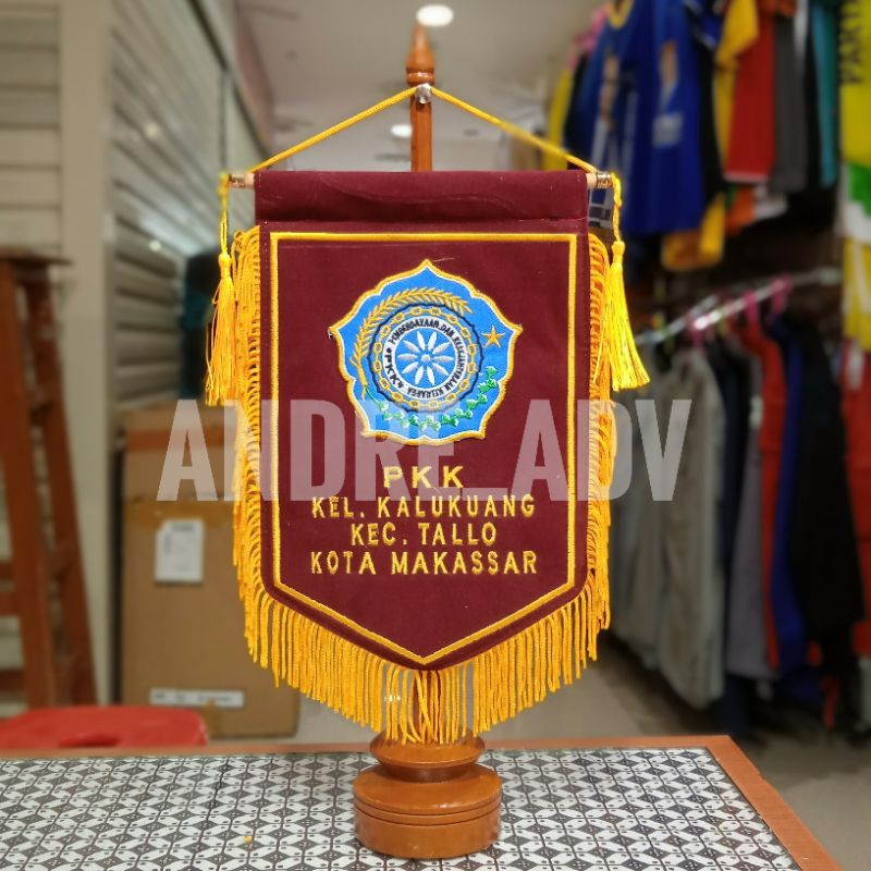 Jual bendera vandel pkk meja bisa custom nama daerah | Shopee Indonesia