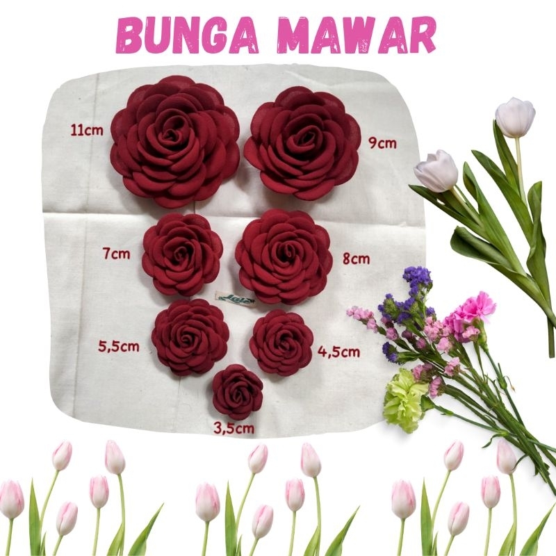 Jual Bunga Mawar Jumbo Besar Hitam Maroon Artificial Palsu | Shopee ...