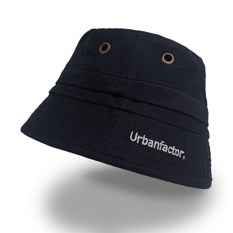 Jual Topi Bucket Hat Canvas Urban Factor - Black | Shopee Indonesia