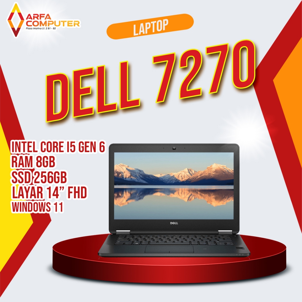 Jual LAPTOP DELL 7270 INTEL CORE I5 GEN6 (8\256\14"\WIN11) FREE MOUSE | Shopee Indonesia