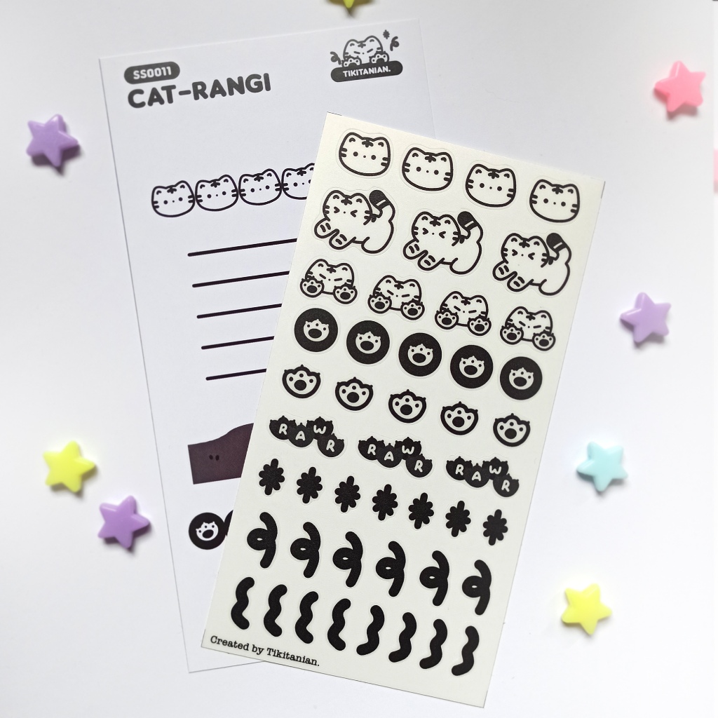 Jual Sticker Sheet Kucing Cat-Rangi Jurnaling dan Deco by Tikitanian ...