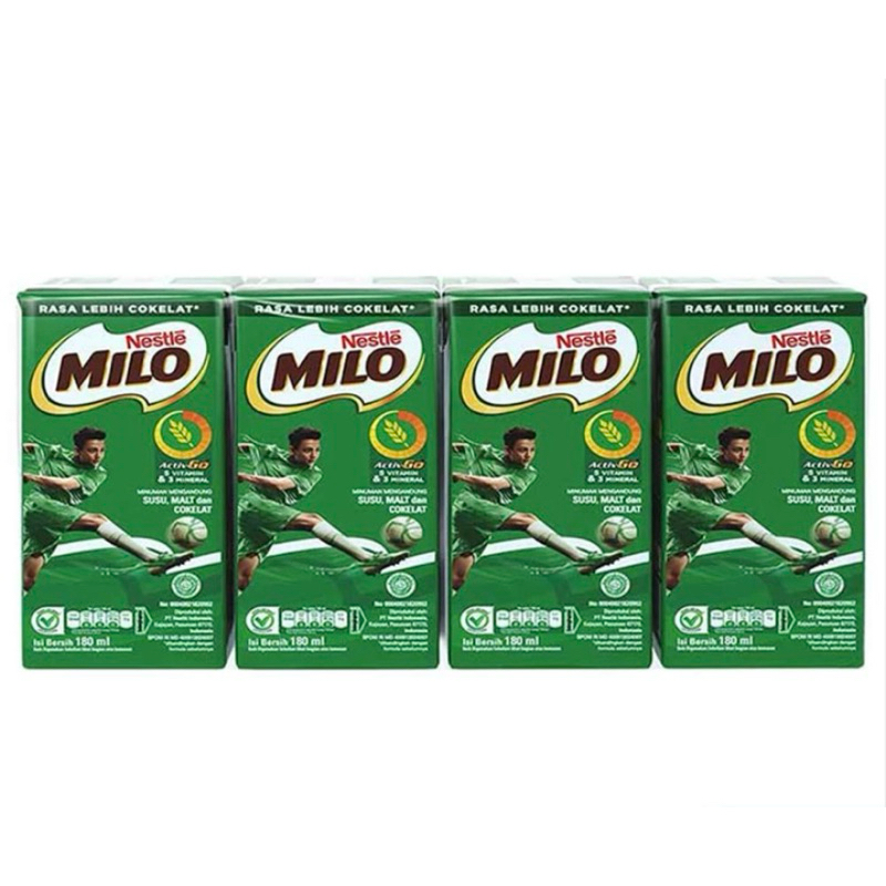 Jual Susu UHT Milo 180ml (kotak kecil) - 4pcs | Shopee Indonesia