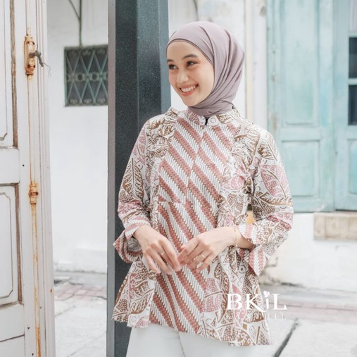 Jual KANTHIL Batik Wanita Modern Atasan Tradisional Baju Batik | Shopee ...