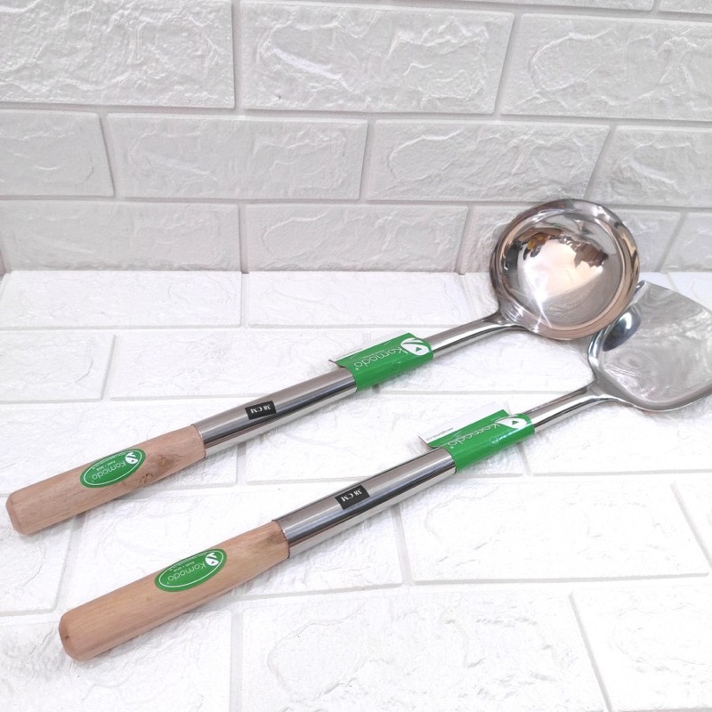 Jual sodet spatula irus komodo stainless tebal gagang kayu 40cm / irus ...