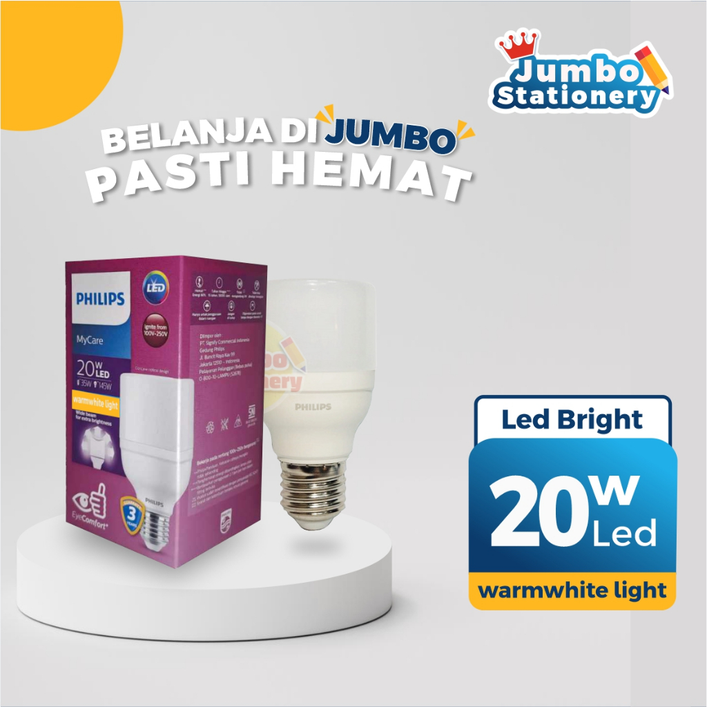 Jual Philips Lampu LED Bright 20W Kuning E27 Bohlam LED 20 Watt WWL ...