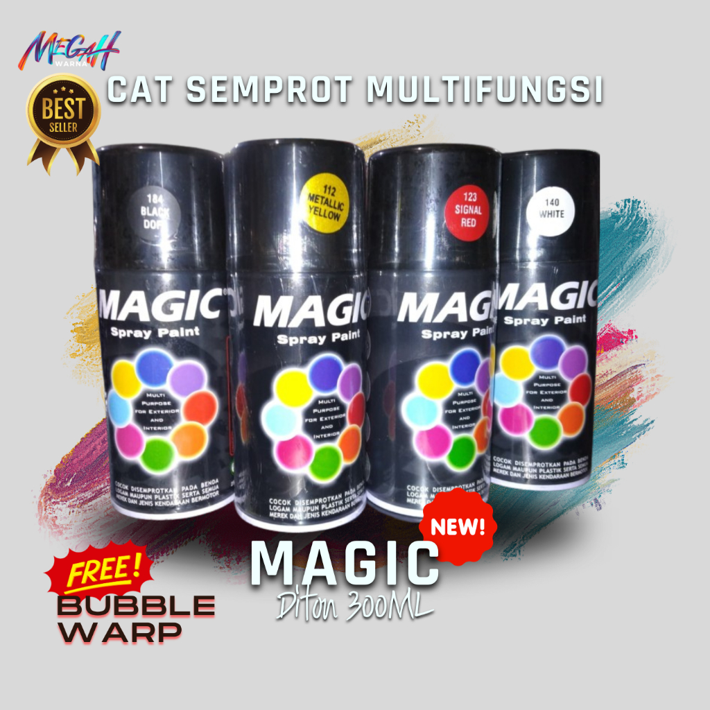 Jual A. magic spray paint 300cc pilok pilox cat semprot magic 300cc ...