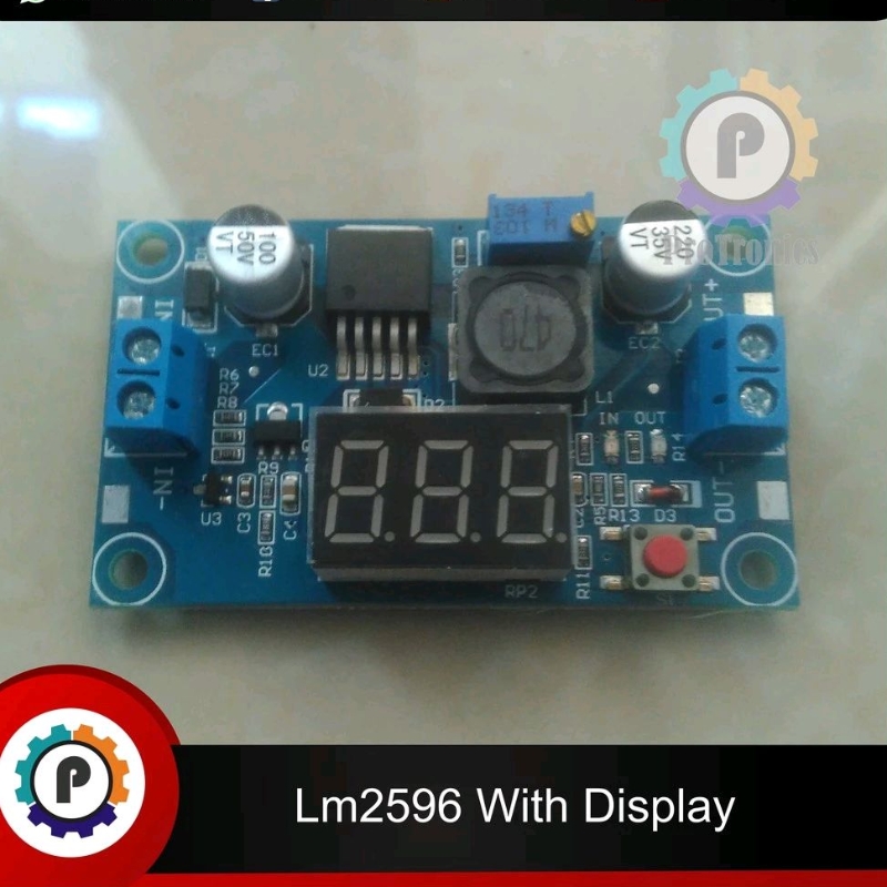 Jual LM2596 With VOLTMETER Display Adjustable Volt DC Step Down Buck Modul | Shopee Indonesia
