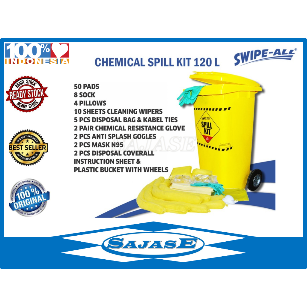 Jual CHEMICAL SPILL KIT 120L SWIPE ALL C89 Kemasan Box Harga Murah ...