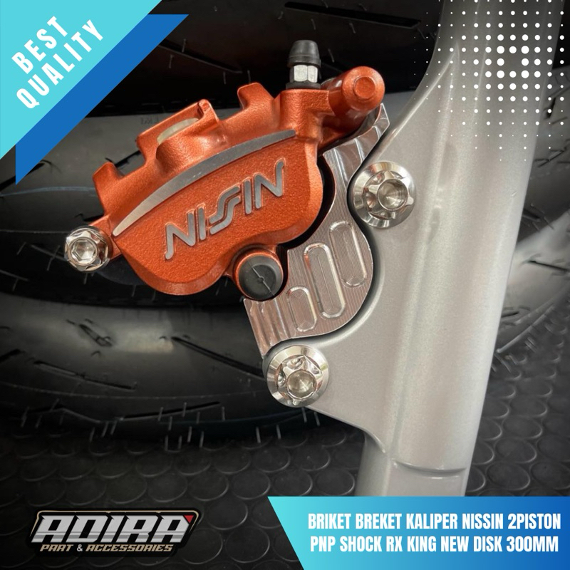 Jual BRIKET BREKET KALIPER NISSIN 2P PNP SHOCK RX KING NEW DISK 300MM | Shopee Indonesia