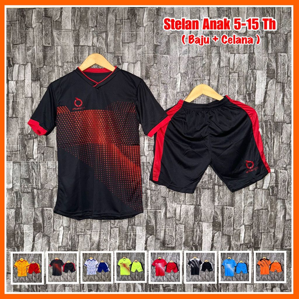 Jual ( PROMO ) Jersey olahraga junior 5-15 tahun / Stelan jersey bola ...