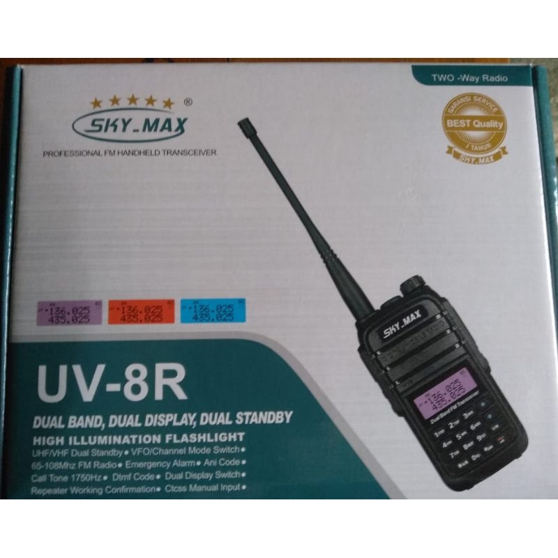 Jual HT sky max Uv 8R dual band vhf uhf | Shopee Indonesia