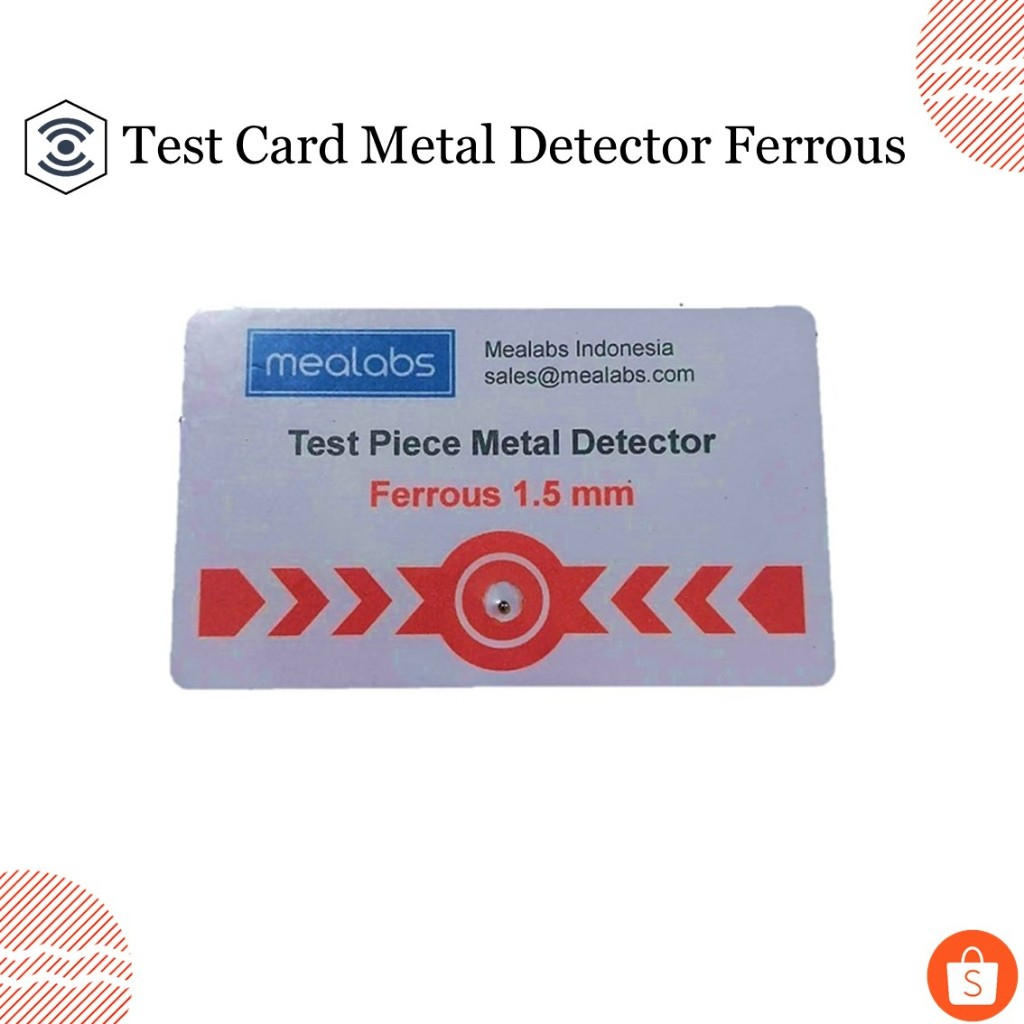 Jual Test Card Metal Detector Ferrous/Kalibrator Metal Detector ...