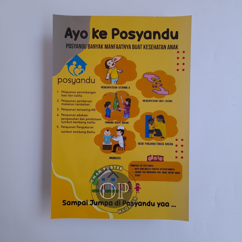 Jual Poster Ayo ke Posyandu - Poster Manfaat Posyandu Bagi Kesehatan ...