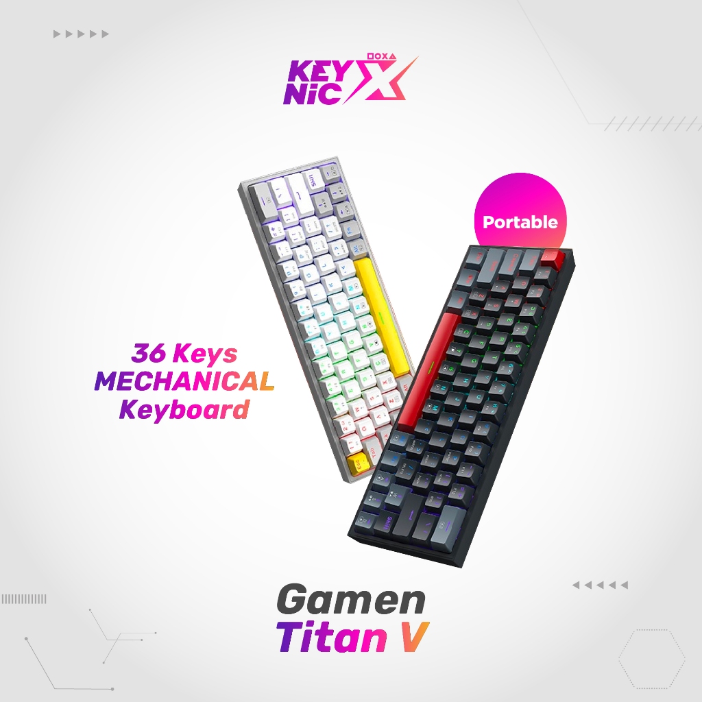 Jual Gamen Titan V / 5 Wired Gaming Keyboard 60% Mechanical Garansi ...