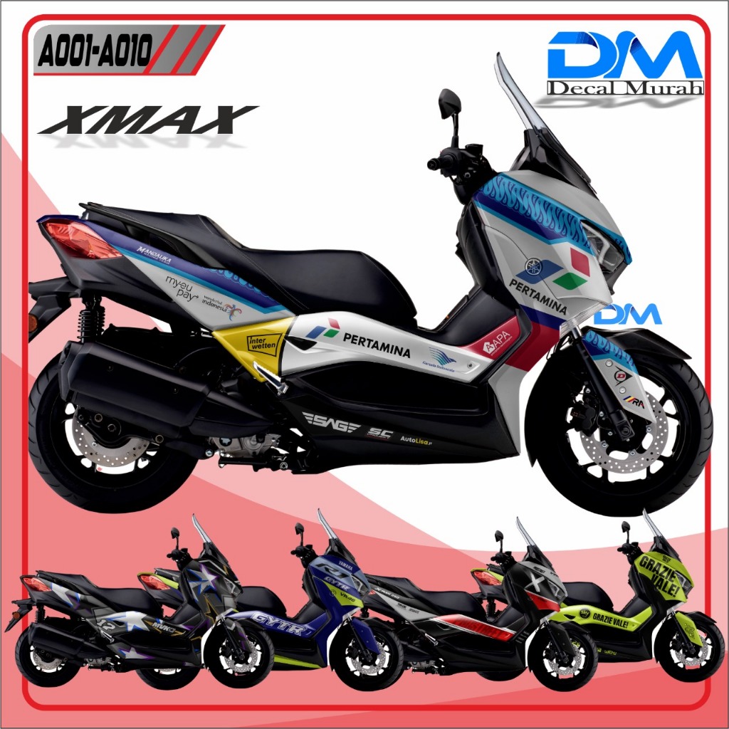 Jual Decal Xmax New Full Body motif A001-A010 Decal Stiker Yamaha Xmax ...