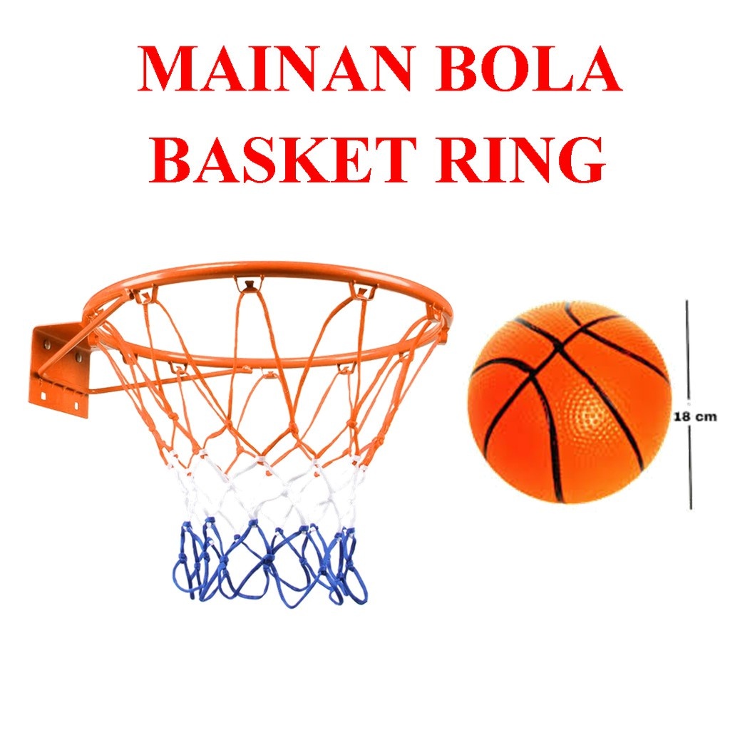 Jual Ring Basket Anak Tempel Dinding Bonus Bola Mainan Olahraga Sport ...