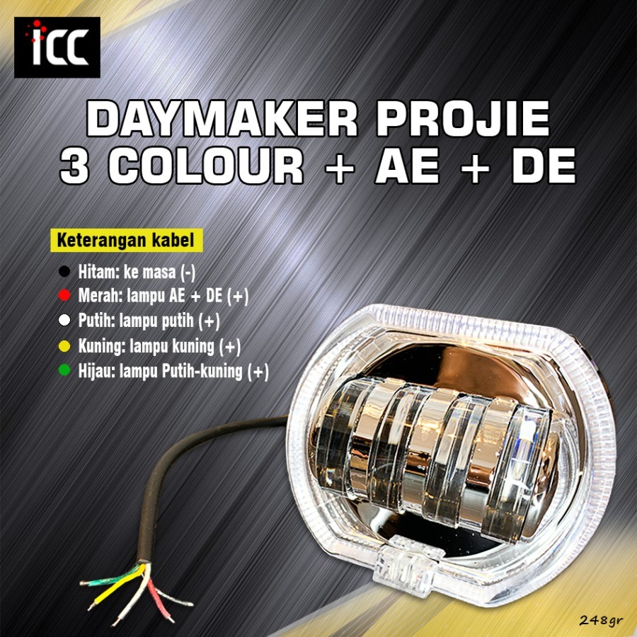 Jual Lampu Utama LED Biled Projie Daymaker 4 Mata + AE + DE Super ...