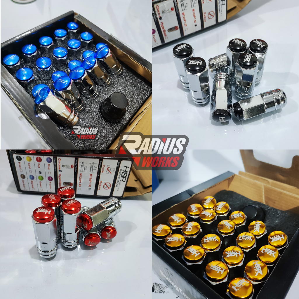 Jual Lugnut Mur Baut Roda Variasi Velg Racing Mobil murah HSR 1,5 dan 1 ...