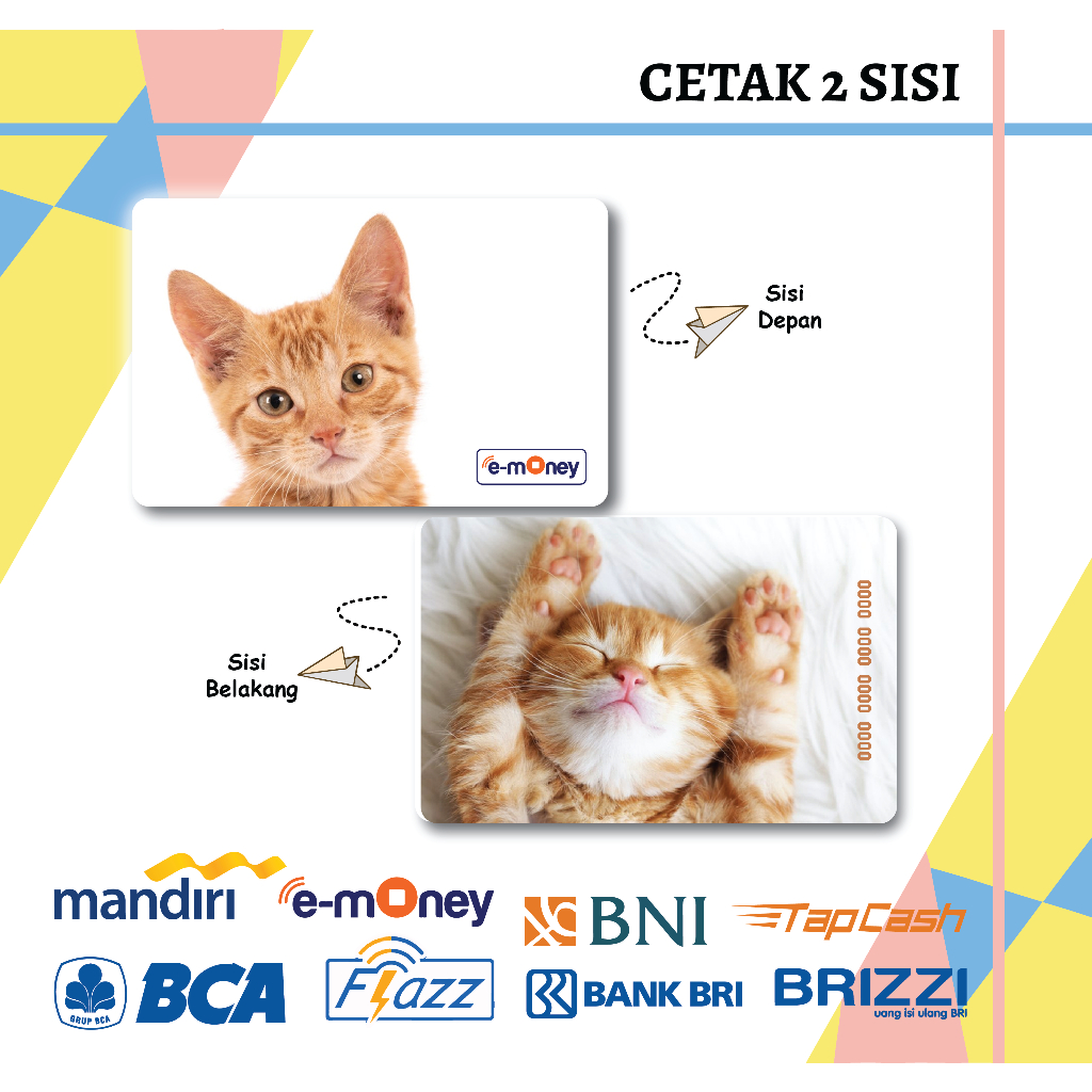 Jual KARTU EMONEY GAMBAR ANIMAL KUCING CAT HEWAN MANDIRI FLAZZ BCA GEN ...