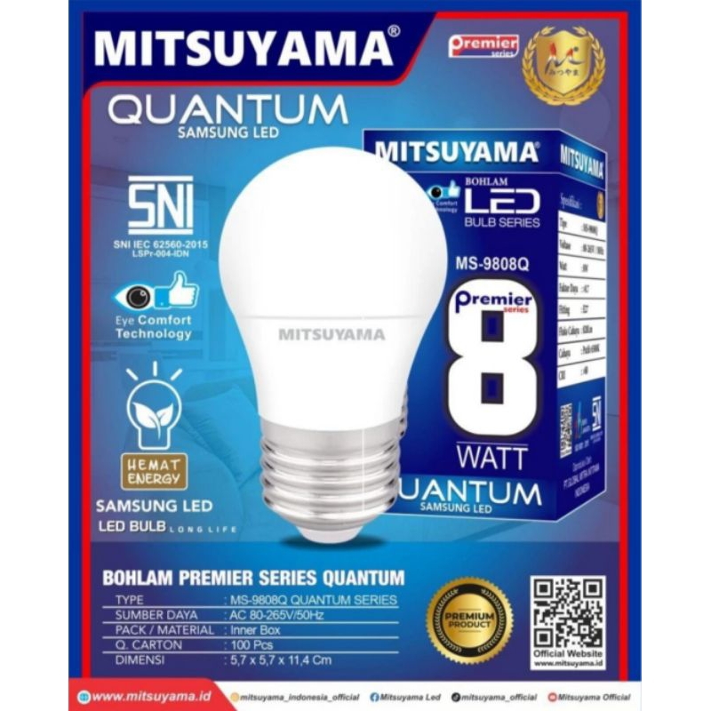 Jual Lampu LED Mitsuyama Quantum Cahaya Putih Terang 5W, 8W, 12W, 15W, 18W, 23W | Shopee Indonesia