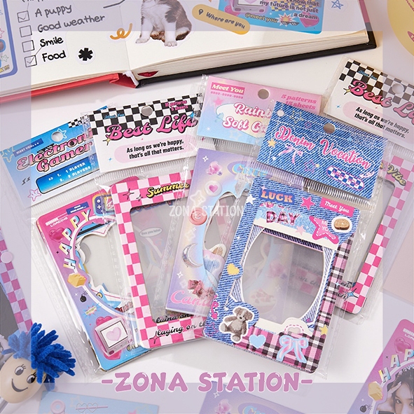 Jual [ZS] 15 PCS / Sticker Paper Bingkai Cute Toploader KPOP Decorating ...