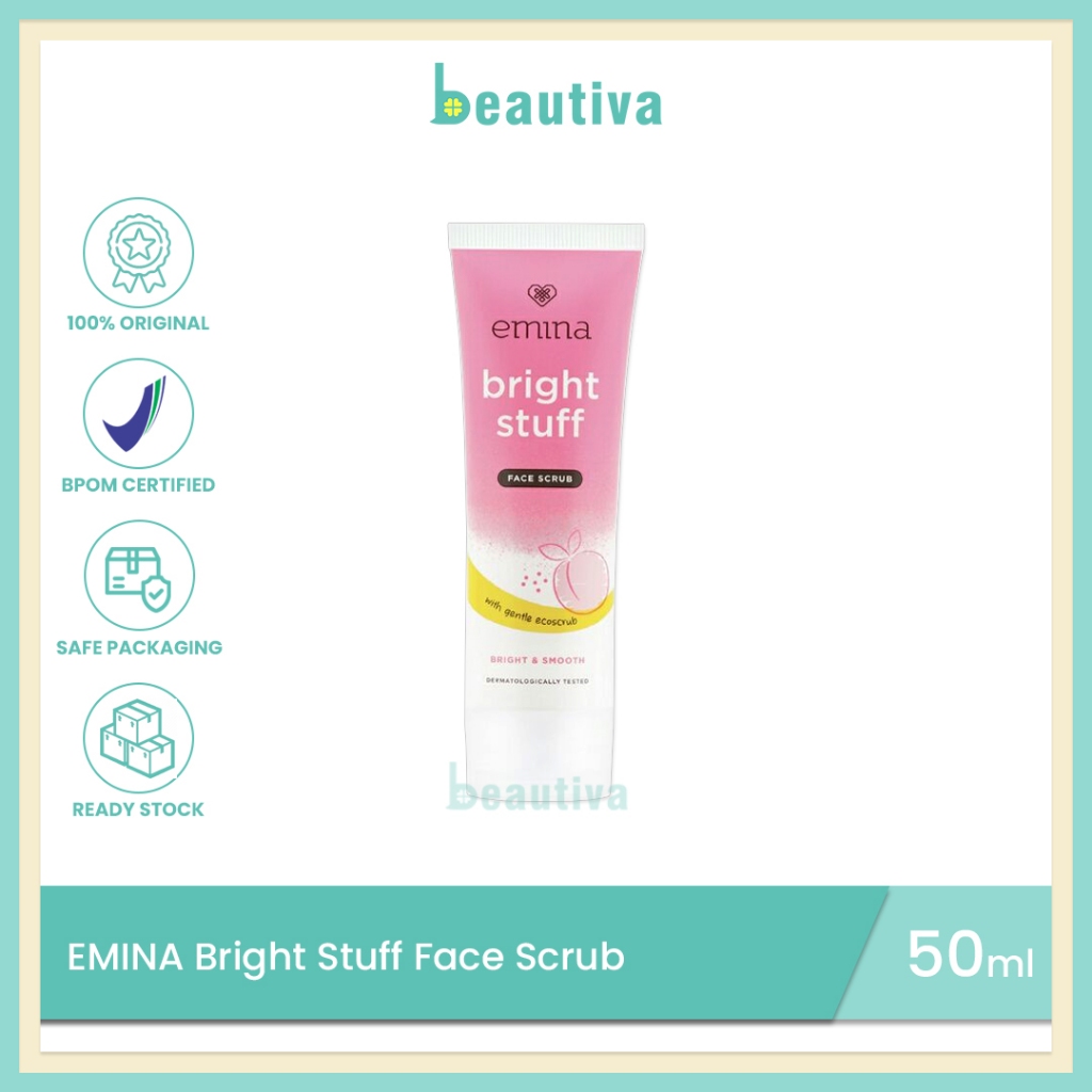 Jual Emina Bright Stuff Face Scrub 50ml | Shopee Indonesia