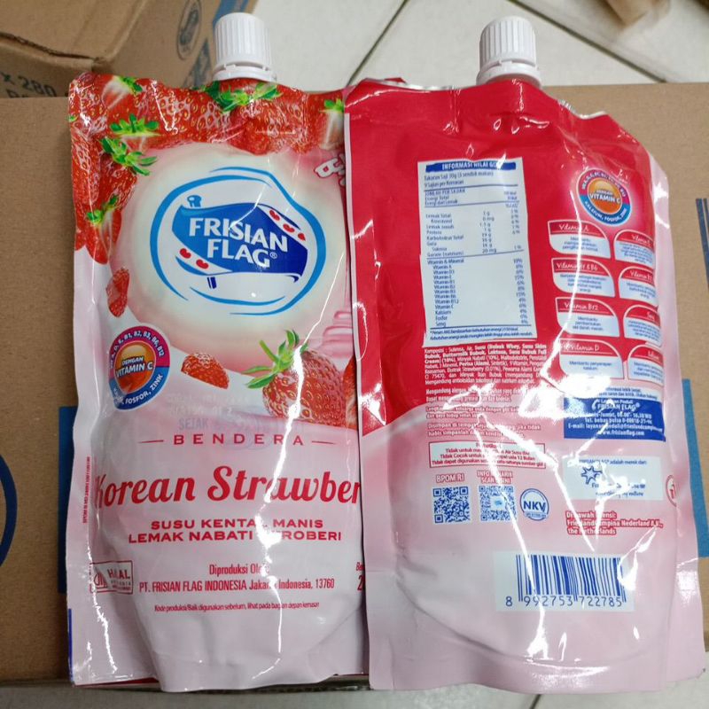 Jual Frisian flag skm korean strawberry 260gr poch | Shopee Indonesia