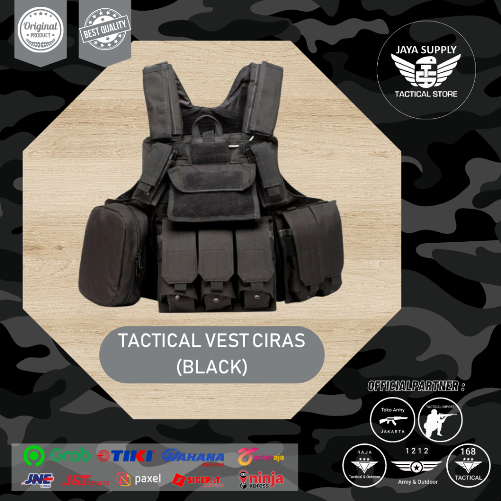 Jual Rompi Tactical Vest CIRAS - Hitam | Shopee Indonesia