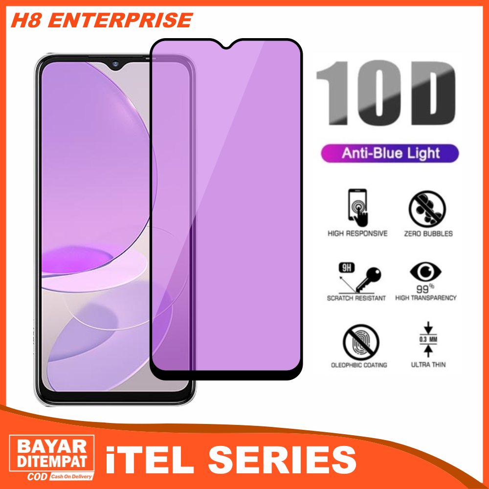 Jual Tempered Glass 10D Full iTel S23 P40 P55 P55T A60S A70 Anti Blue Light Anti UV Gores Kaca ...
