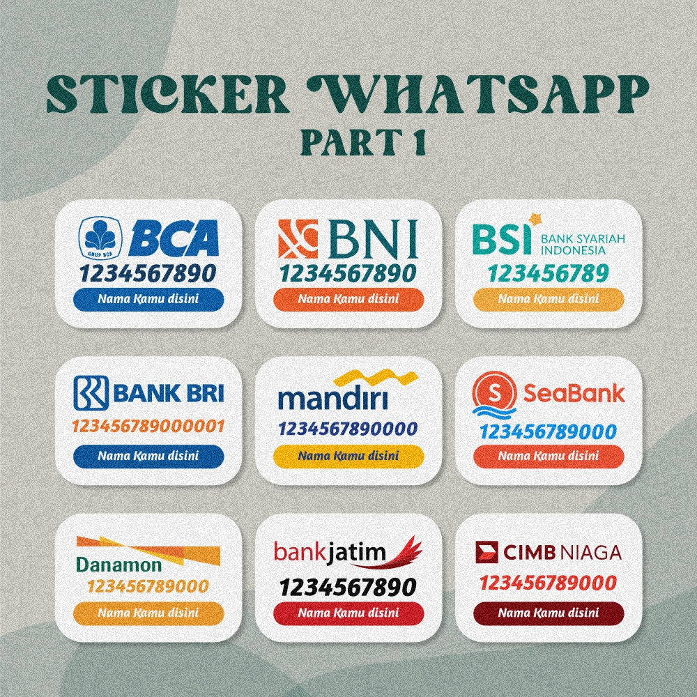 Jual Jasa Sticker Whatsapp | Sticker Rekening Custom | Part 1 | Shopee ...